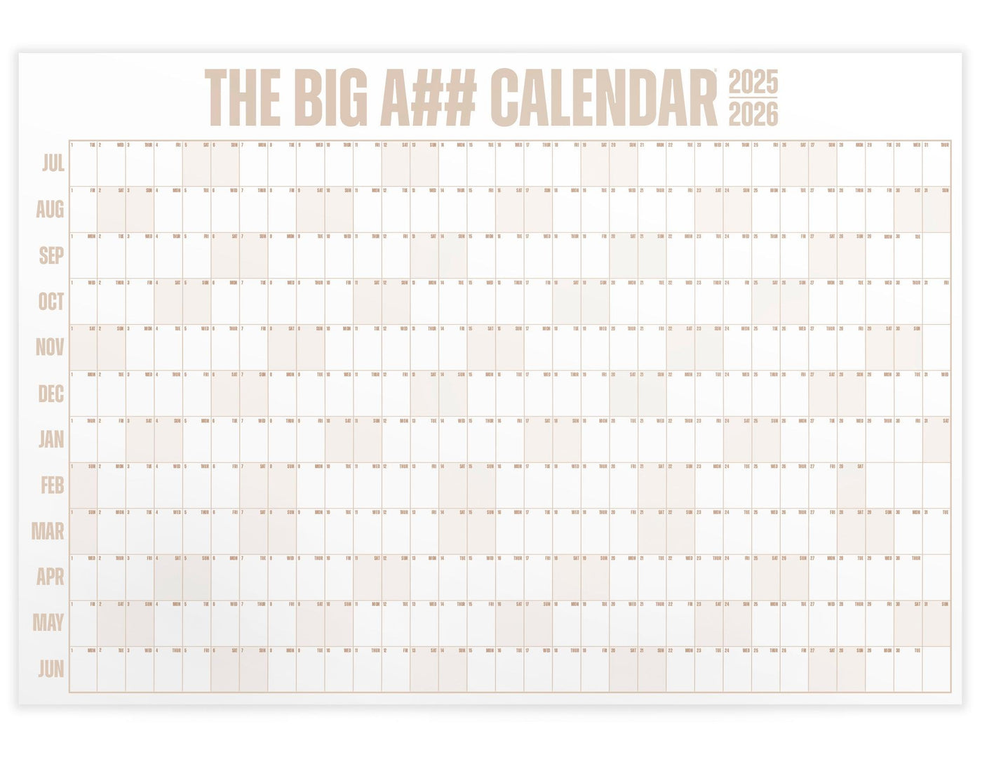 Mid-Year Calendar | The Big A## Calendar