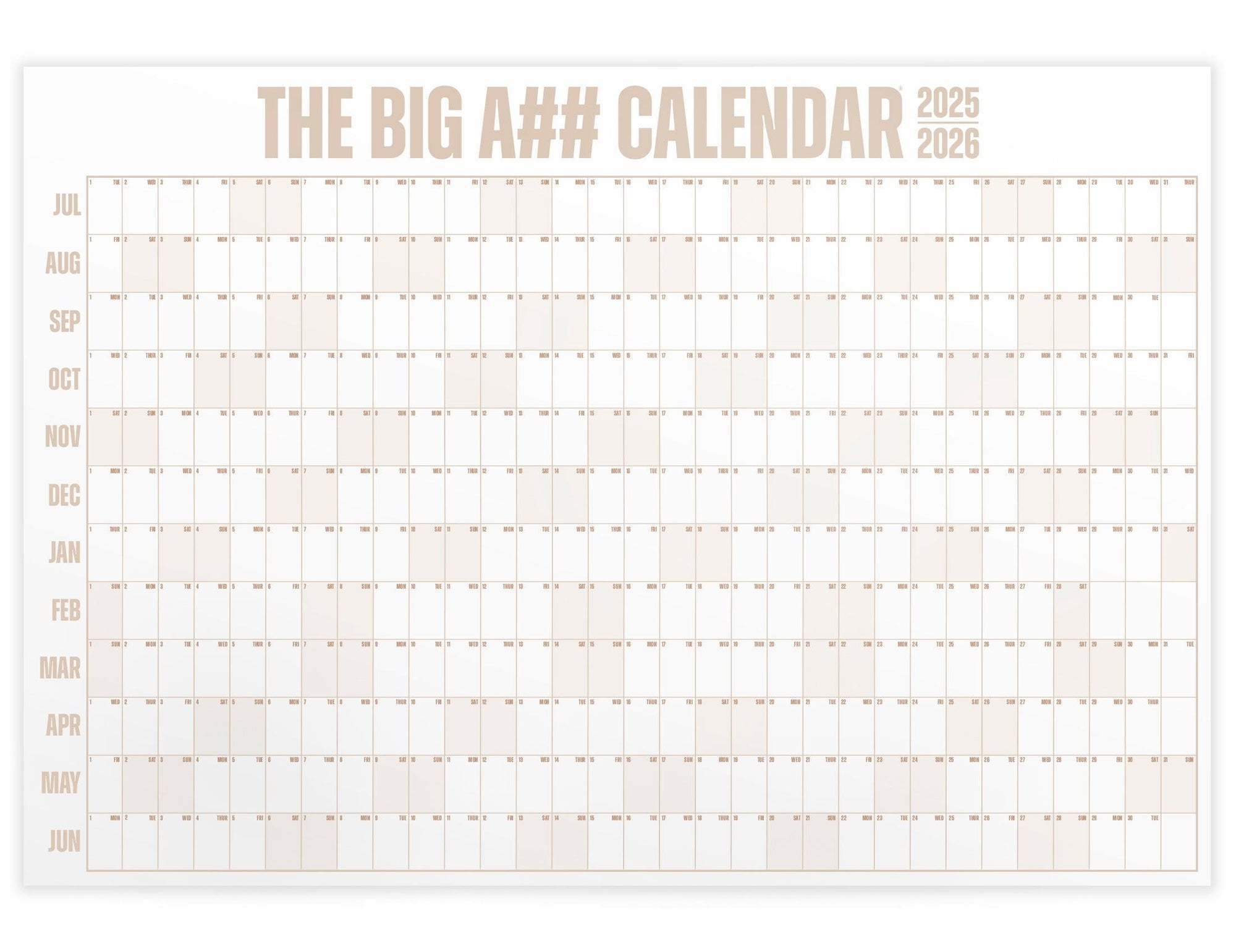 Mid-Year Calendar | The Big A## Calendar