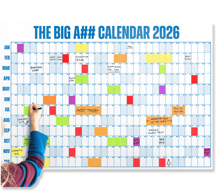 Yearly Dry Erase Wall Calendar | The Big A## Calendar