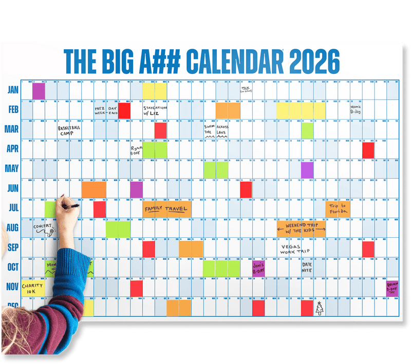 Yearly Dry Erase Wall Calendar | The Big A## Calendar