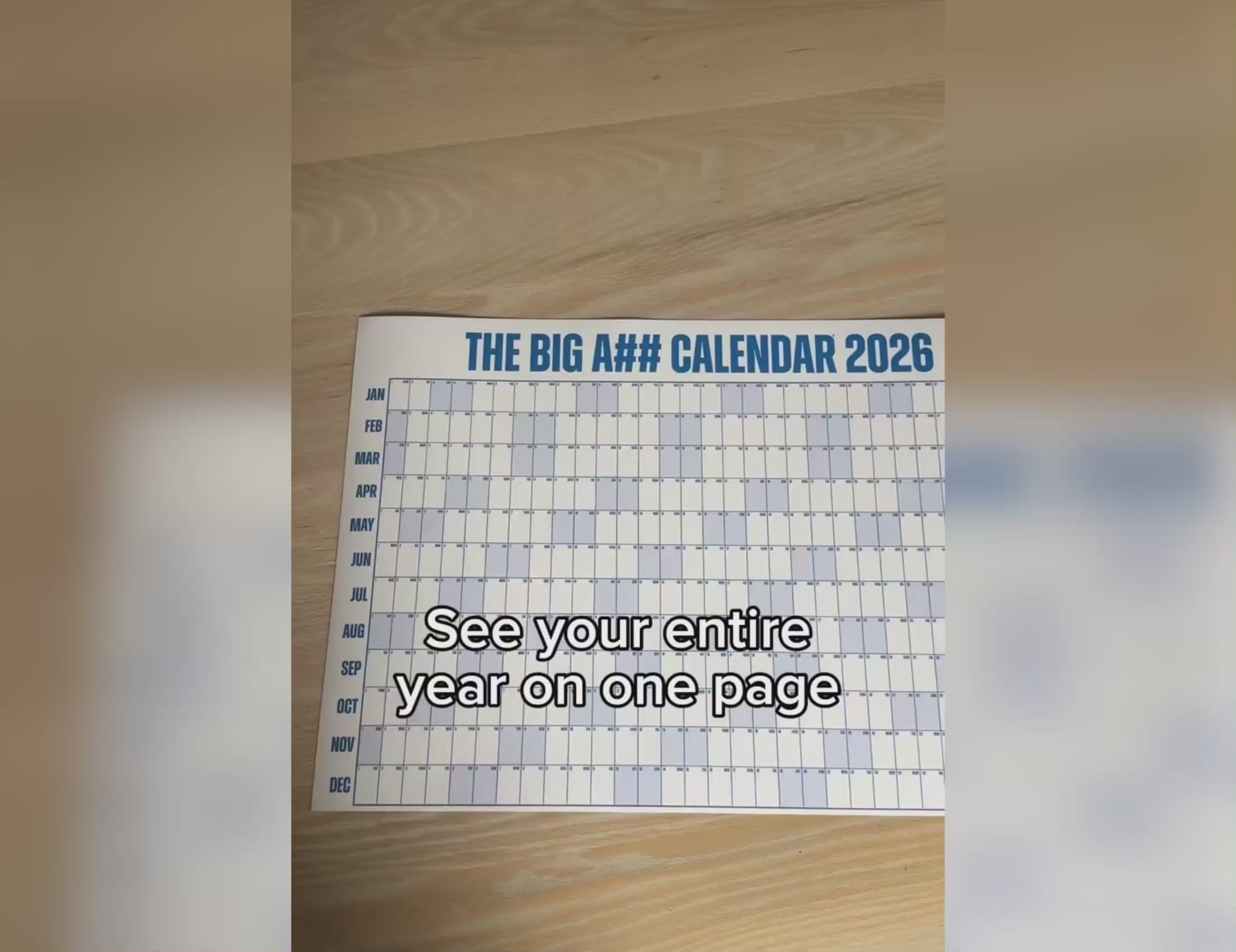 Mid-Year, Door Size Calendar | The Big A## Calendar